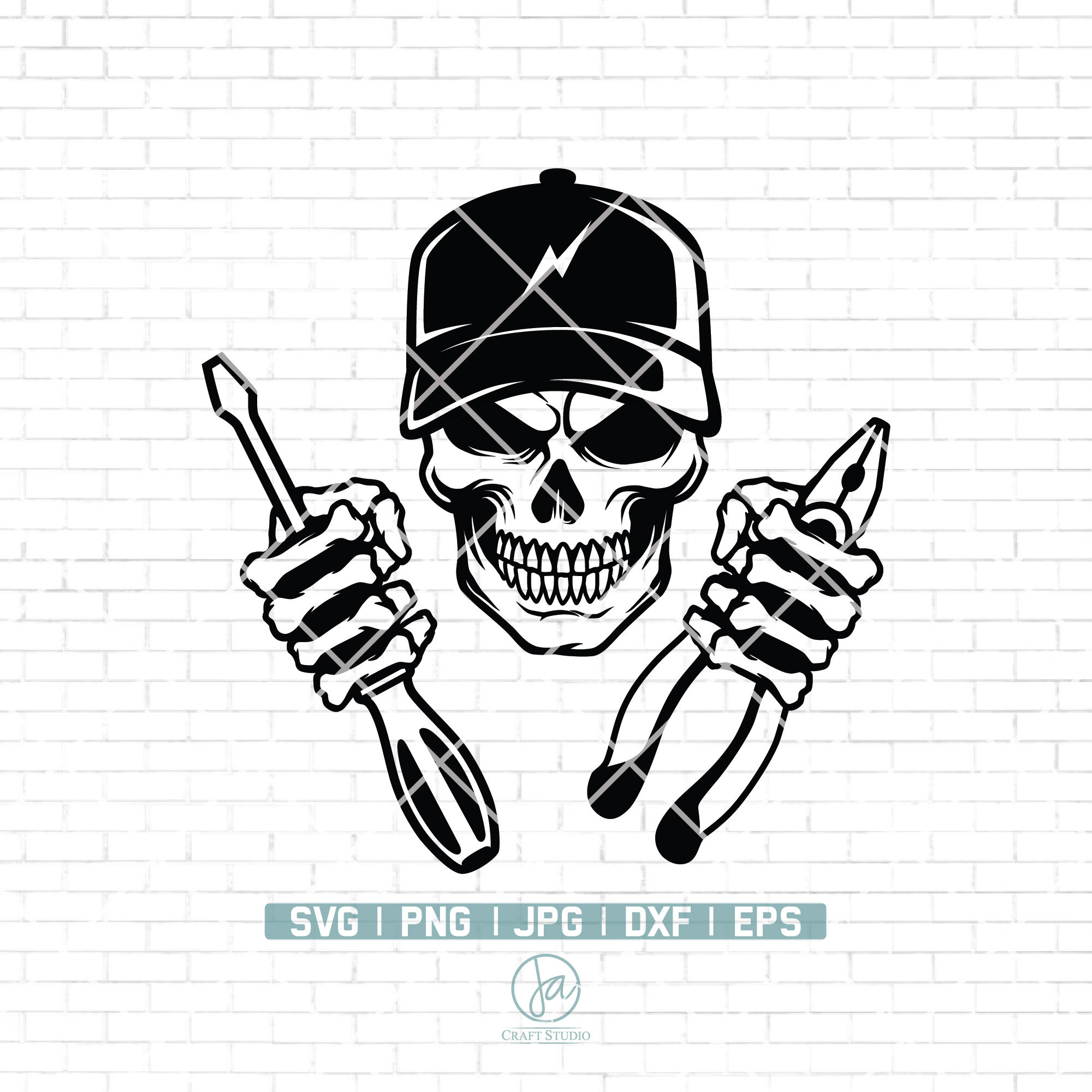 Electrician Skull Designs