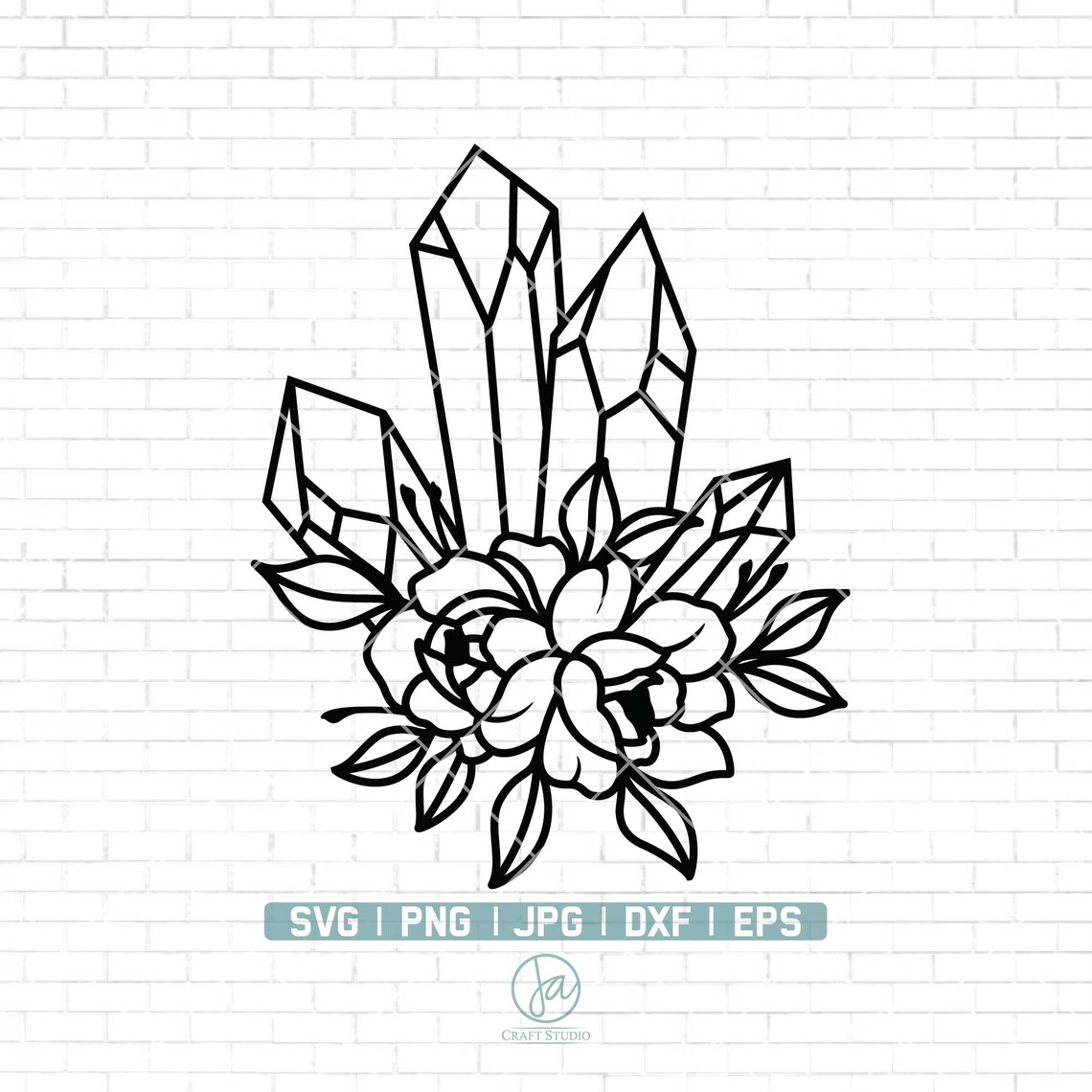 Magic Crystals SVG Files Crystal Cut File Crystal Flowers - Etsy