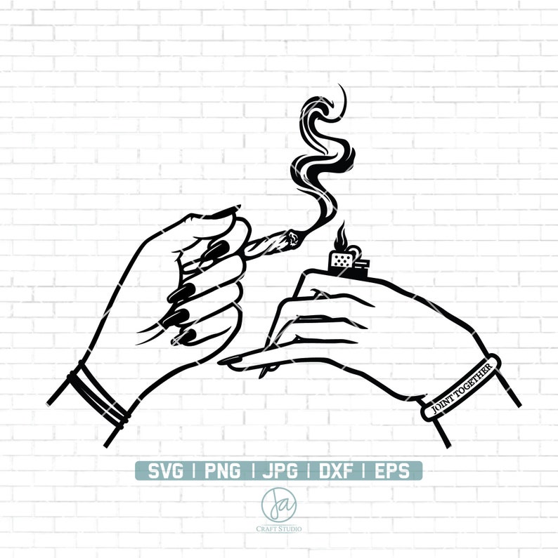 Hands Lighting Joint Svg File Smoking Weed Joint Svg - Etsy