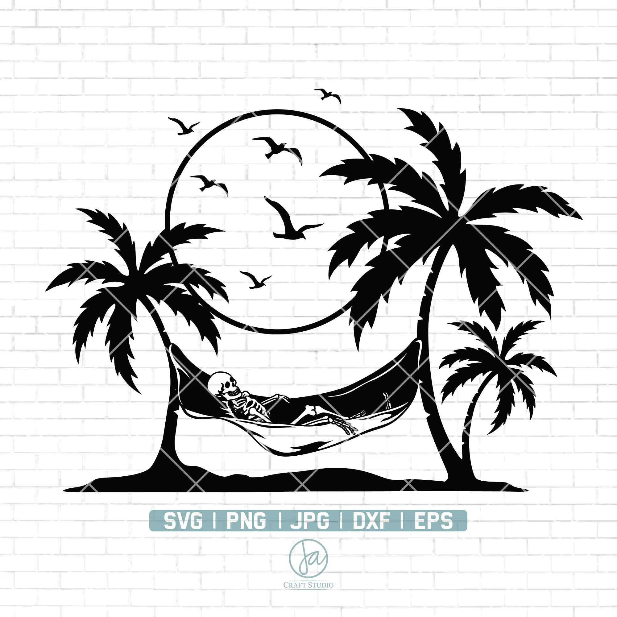 Skeleton Chillin' SVG Tropical SVG Skeleton Svg - Etsy Canada