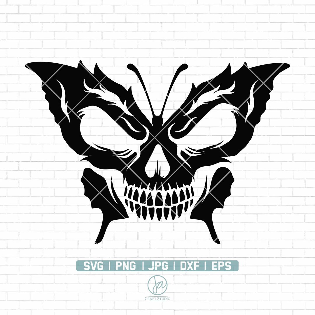 Skull Butterfly Svg | Skeleton SVG | Butterfly Svg | Butterfly Clipart ...