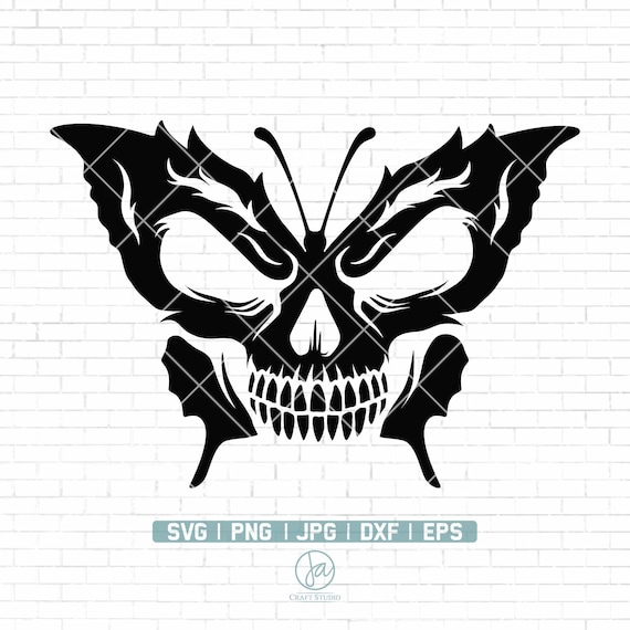 Skull Butterfly Svg Skeleton SVG Butterfly Svg Butterfly | Etsy