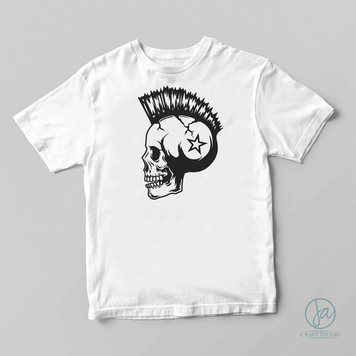 Mohawk Skull SVG | Punk Rock SVG | Skull Svg | Skeleton SVG | Goons ...