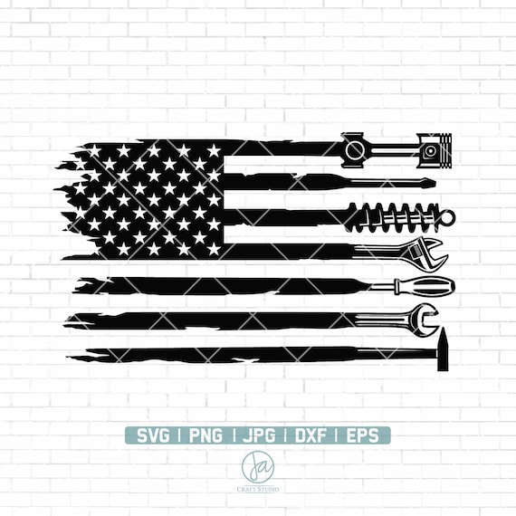 US Flag Tools Svg Mechanic Tools SVG Mechanic Svg - Etsy