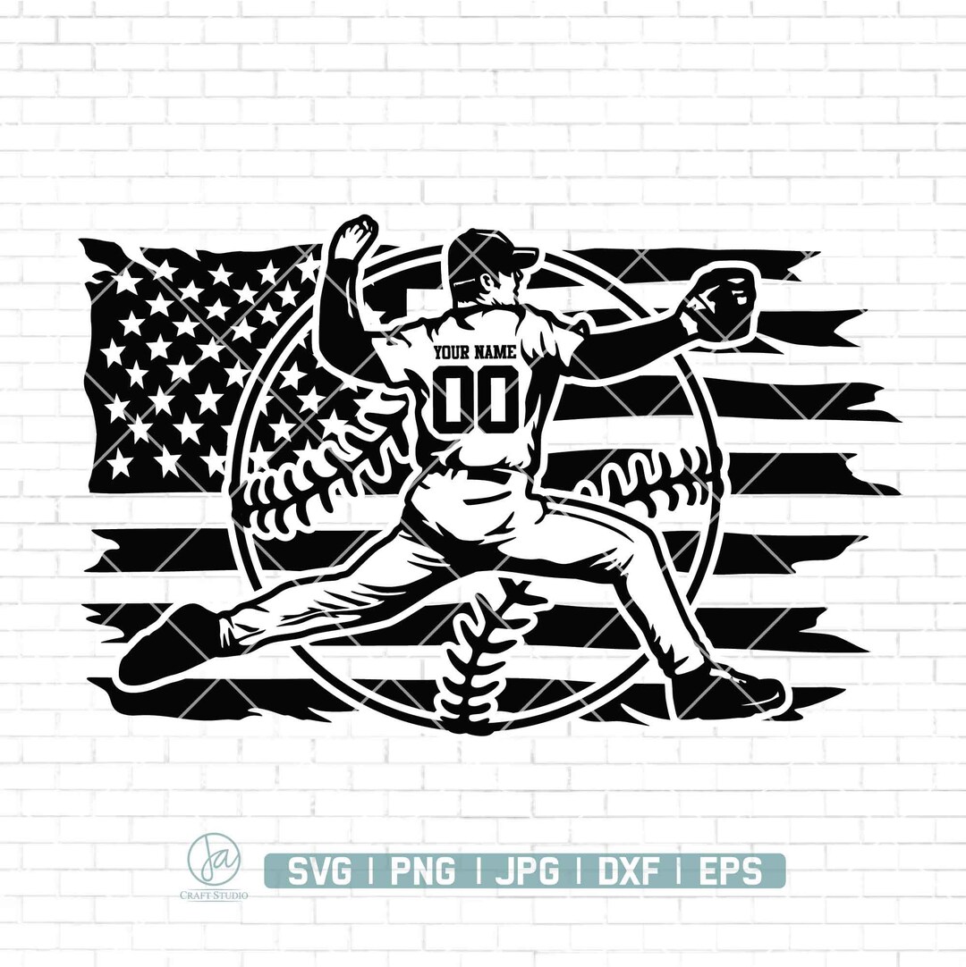 Baseball Player Svg, Personalized Name Svg, Customized Baseball Player ...