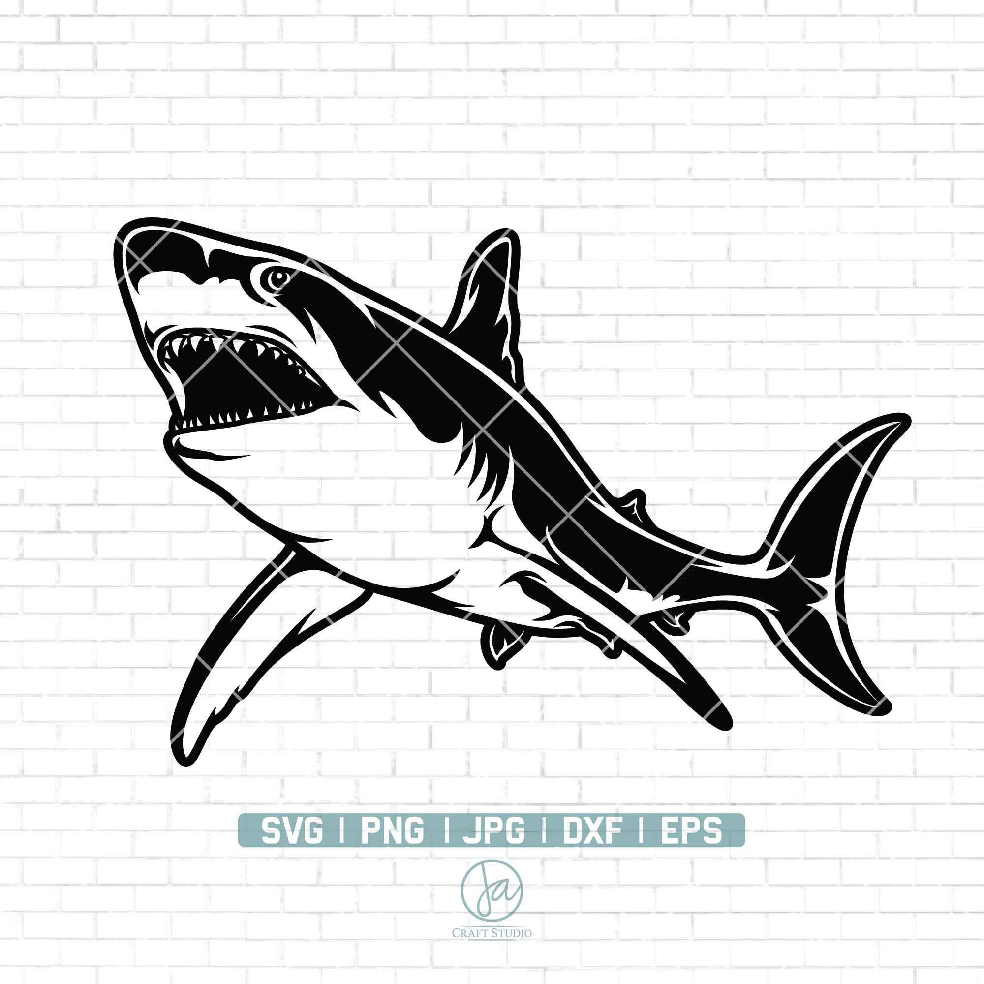 Shark in the Ocean Svg Shark Svg Shark Design Svg Shark - Etsy Ireland