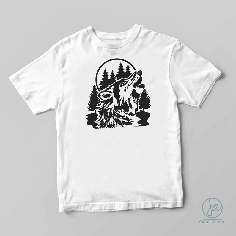 Howling Wolf Svg | Wolf Shirt Svg | Wolf Svg | Animal Shirt Svg | Wolf ...