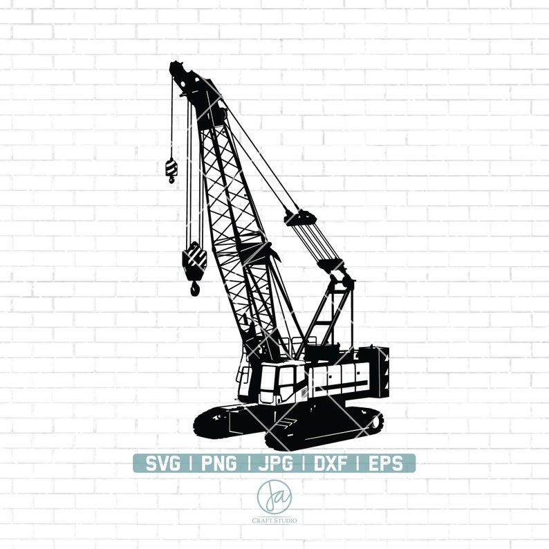 Crane Svg File Crane Clipart Crane Bundle Construction - Etsy