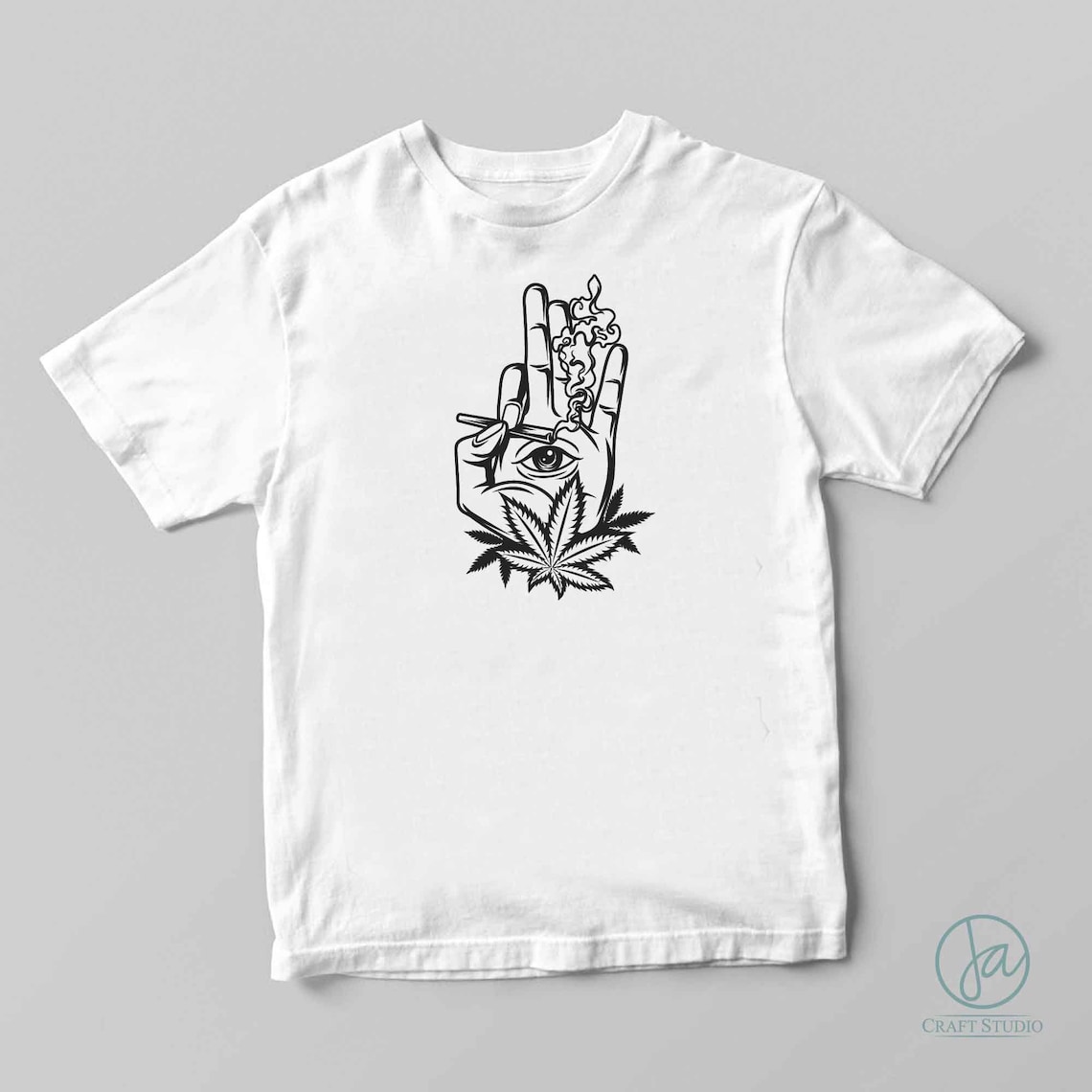 Hand Smoking Joint Svg | Weed Hand Svg | Dope Stoner 420 T-shirt Svg ...