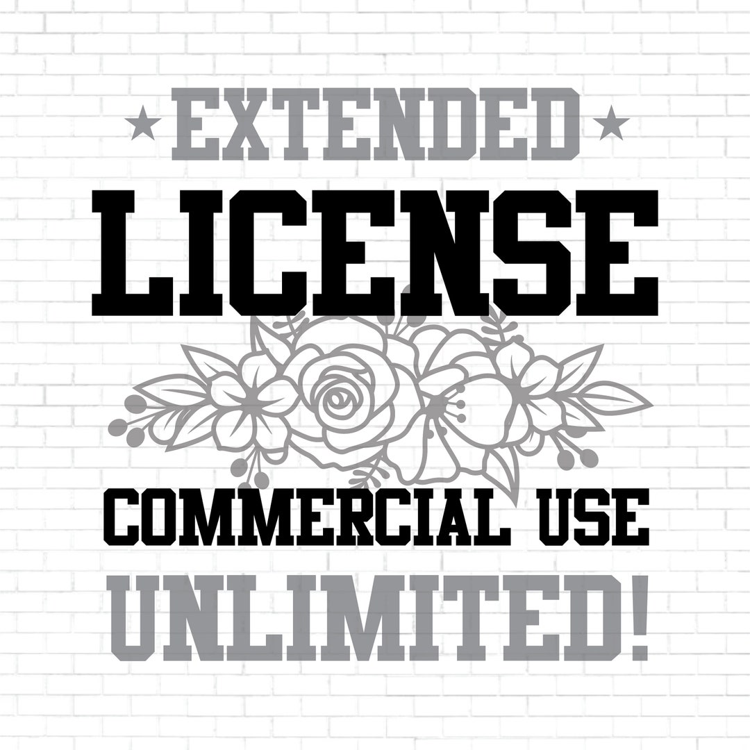 Extended License Commercial Use, Unlimited Usage, One Time Payment for ...