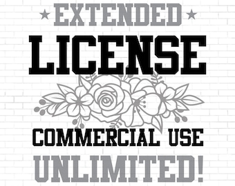 Extended License Commercial Use Unlimited Usage, One Time Payment for ...