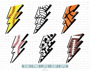 Lightning Bolt Football Svg - Etsy UK