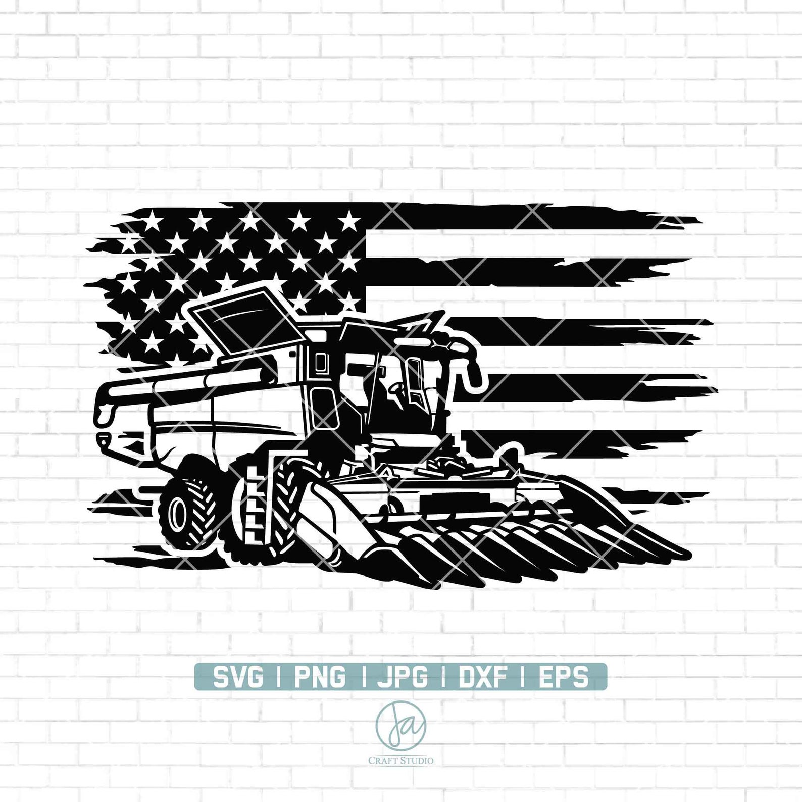 US Corn Head SVG | Corn Header SVG | Combine Harvester Svg | Corn Head ...