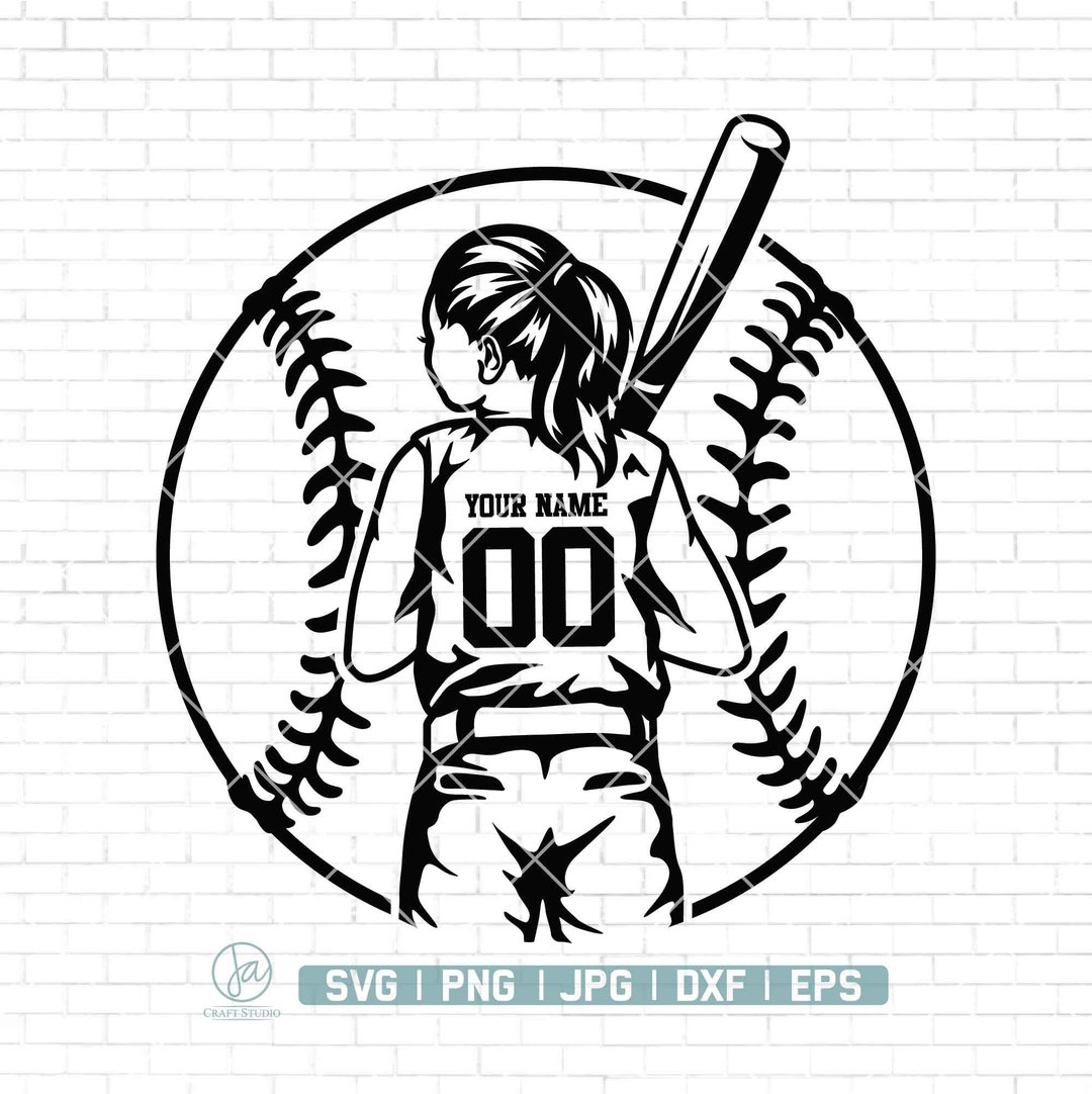Personalized Name Svg, Softball Player Svg, Softball Team Svg, Softball ...