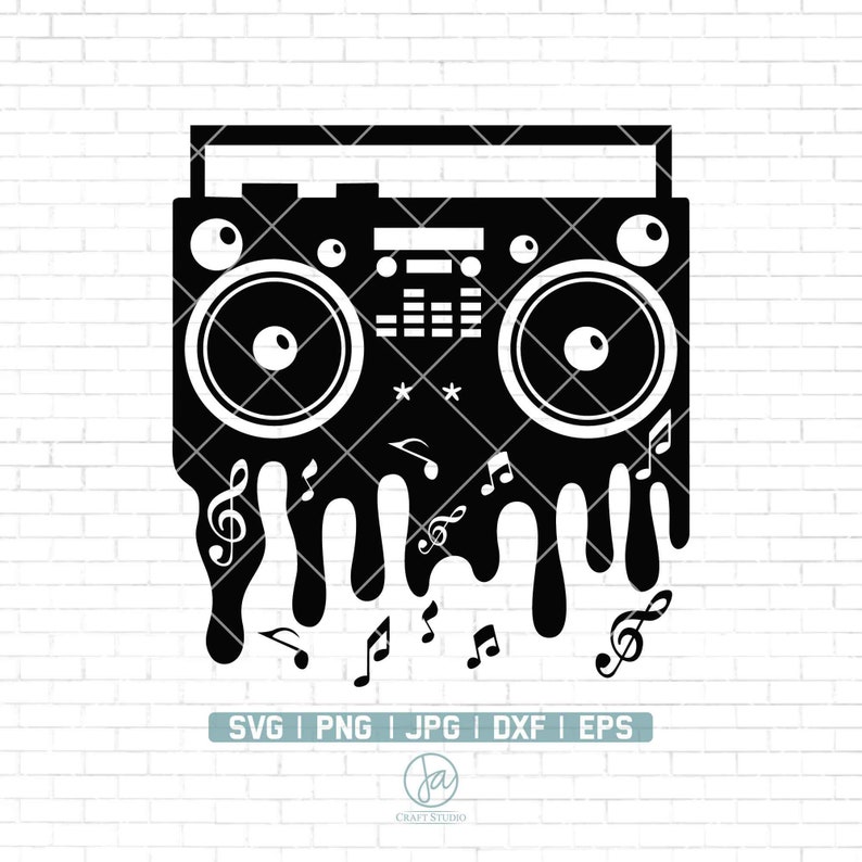 Boombox Svg Dripping Boombox Svg 80s 90s Retro Stereo SVG - Etsy