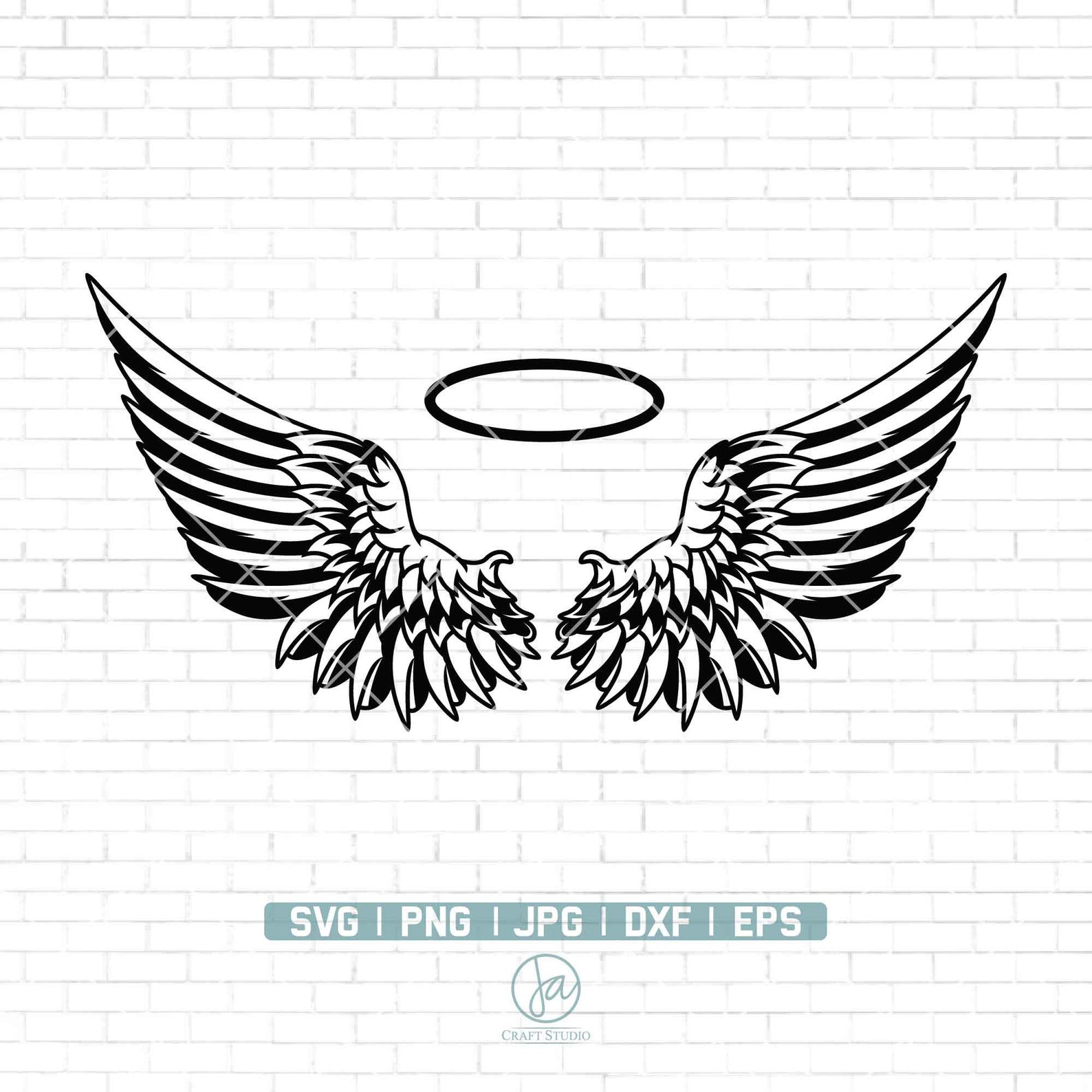 Alas de ángel Svg / Angel Svg / Memorial Svg / Halo Svg / Heaven Svg ...
