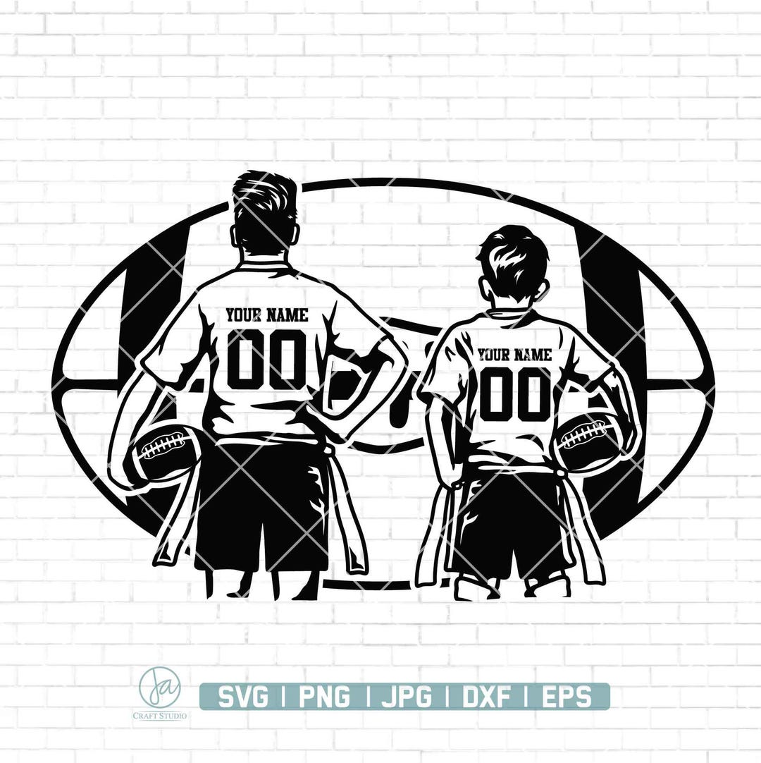 Two Flag Football Player Svg | Flag Football Svg | Personalized Name ...