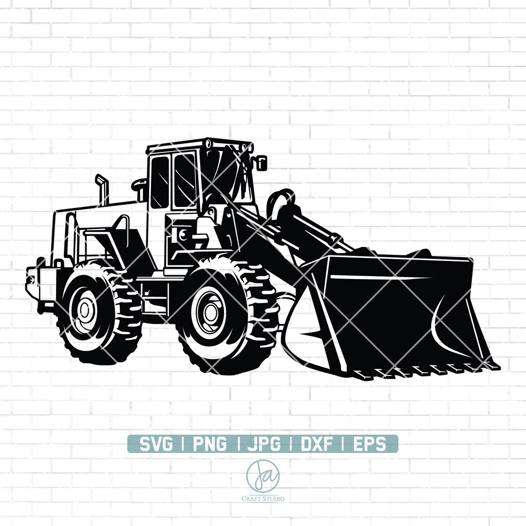 Loader Truck Svg | Construction Truck Svg | Bulldozer Clipart | Heavy ...