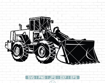 Loader Truck Svg Construction Truck Svg Bulldozer Clipart Heavy ...