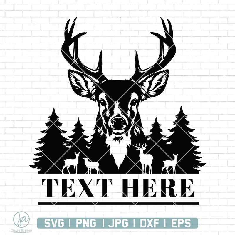 Deer Monogram Svg - Etsy