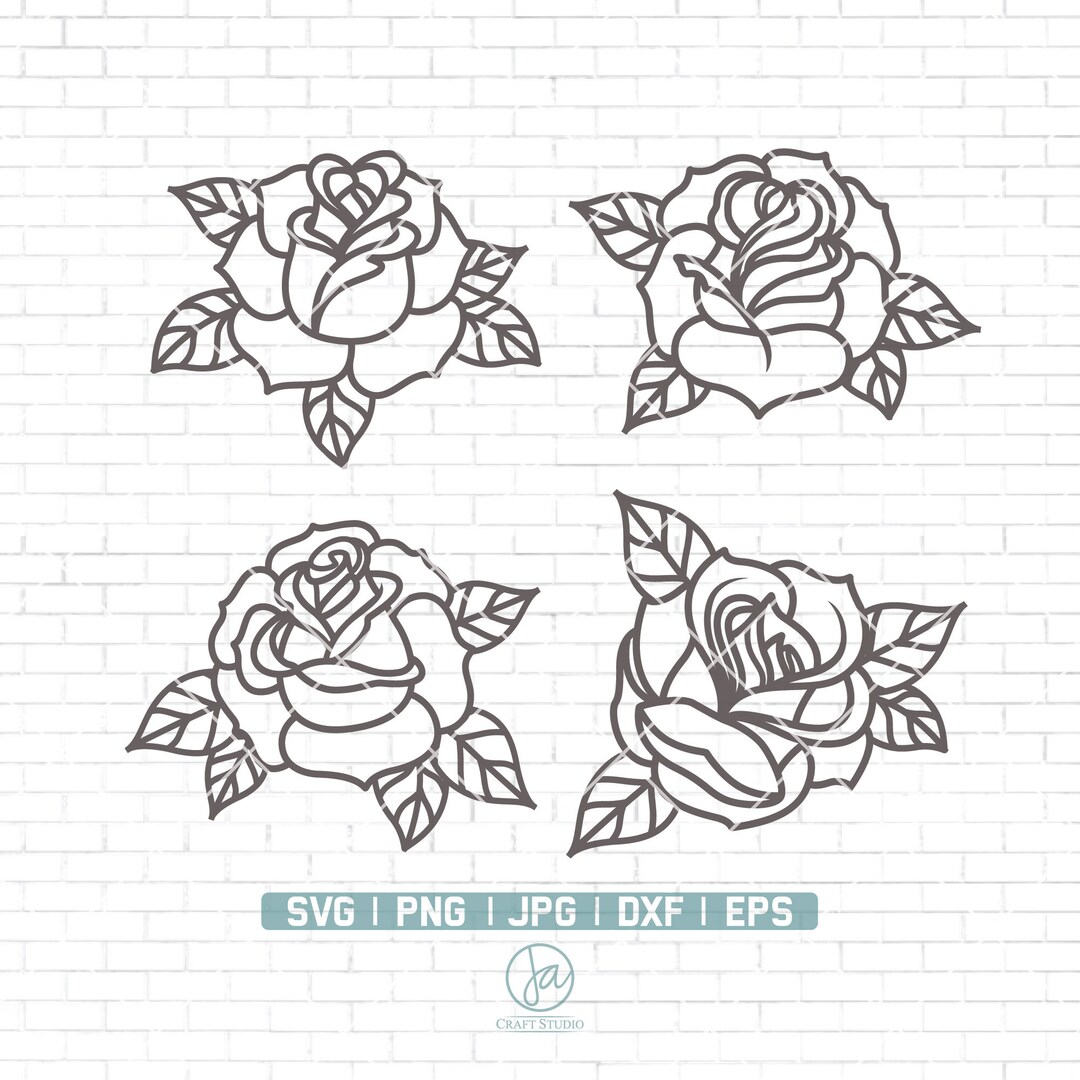 Roses Svg | Roses SVG Bundle | Roses Template | Roses Clipart Svg ...