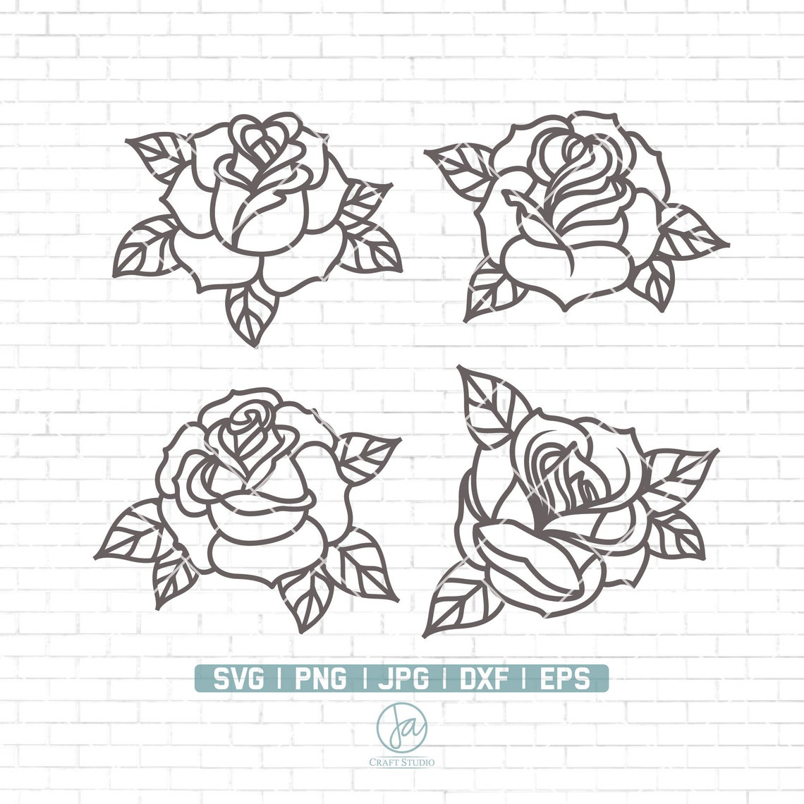 Roses Svg Roses SVG Bundle Roses Template Roses Clipart - Etsy
