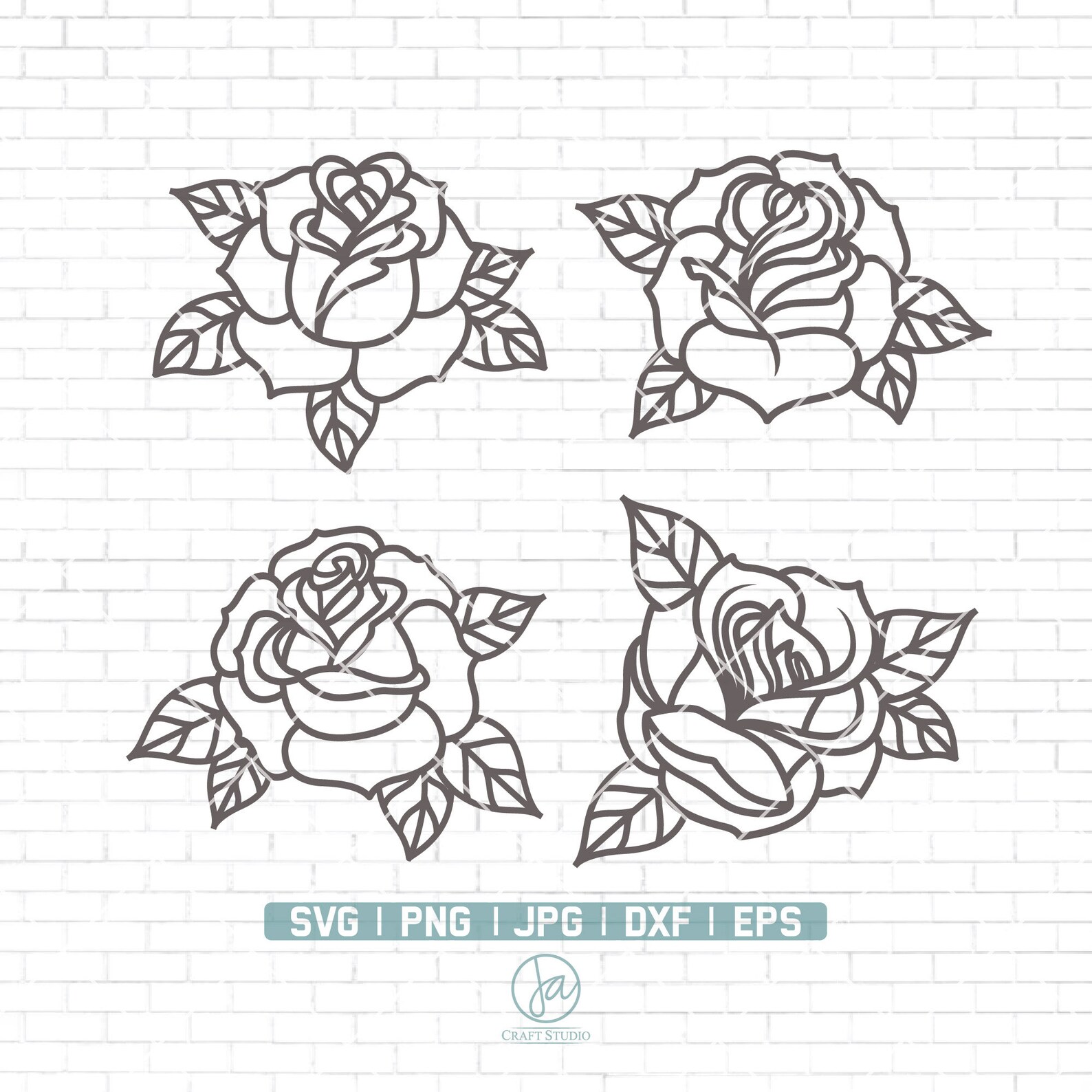 Roses Svg Roses SVG Bundle Roses Template Roses Clipart - Etsy