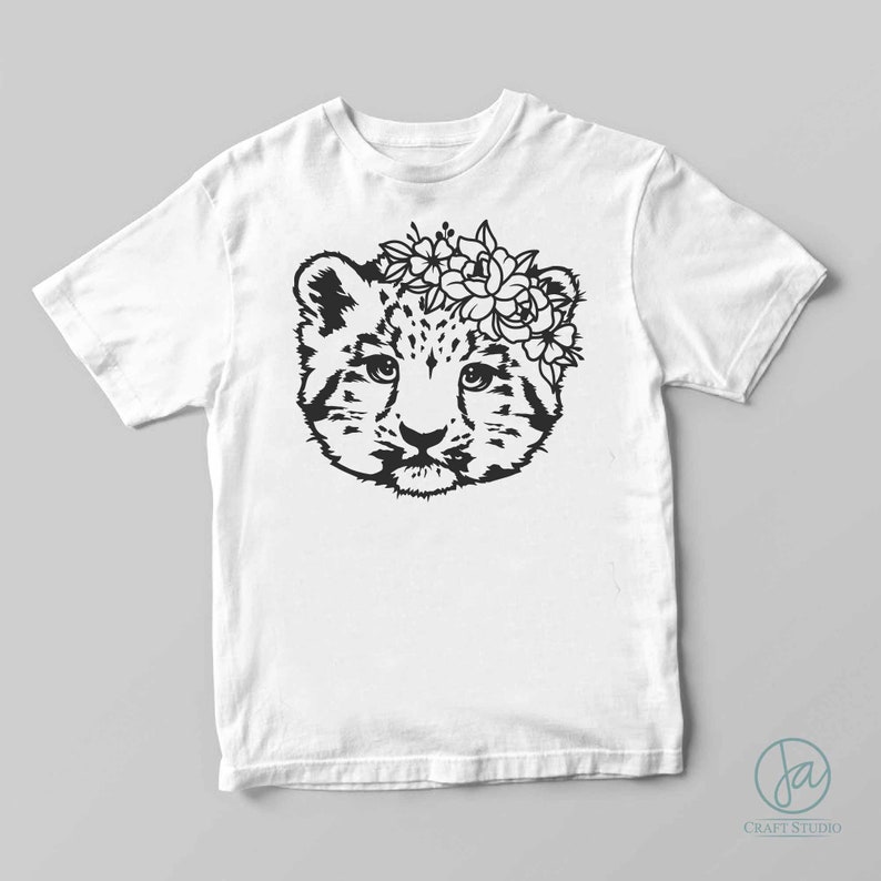Floral Leopard Svg Cute Leopard Svg Baby Leopard Svg | Etsy