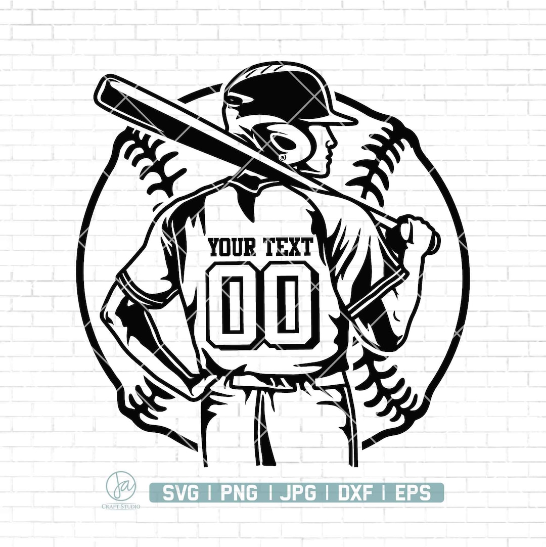 Baseball Player SVG | Baseball Monogram for Silhouette | Personalized ...