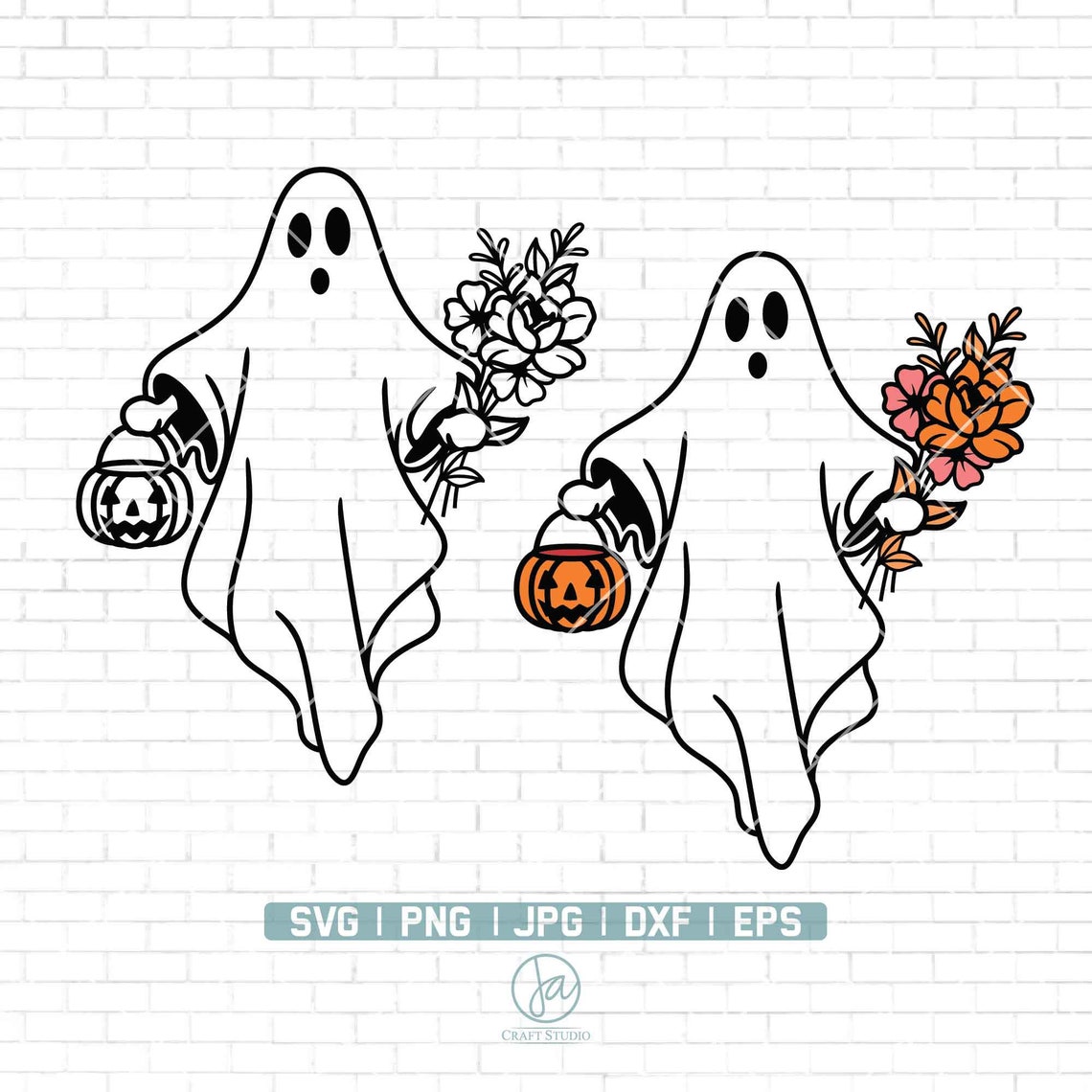 Floral Ghost Svg Cute Ghost Svg Ghost Svg Ghost Outline - Etsy