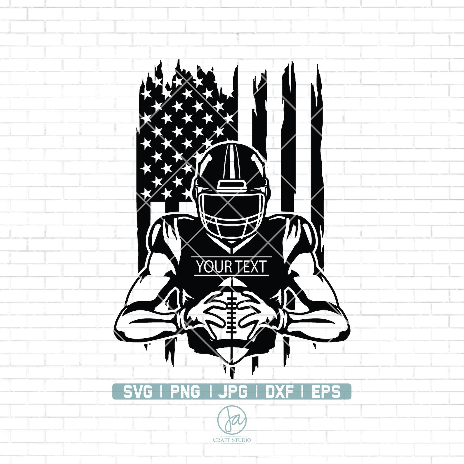 American Football Player Svg File Football Svg Football - Etsy