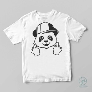 Panda Middle Finger Svg | Cute Panda Svg | Gangster Panda Svg | Cool ...