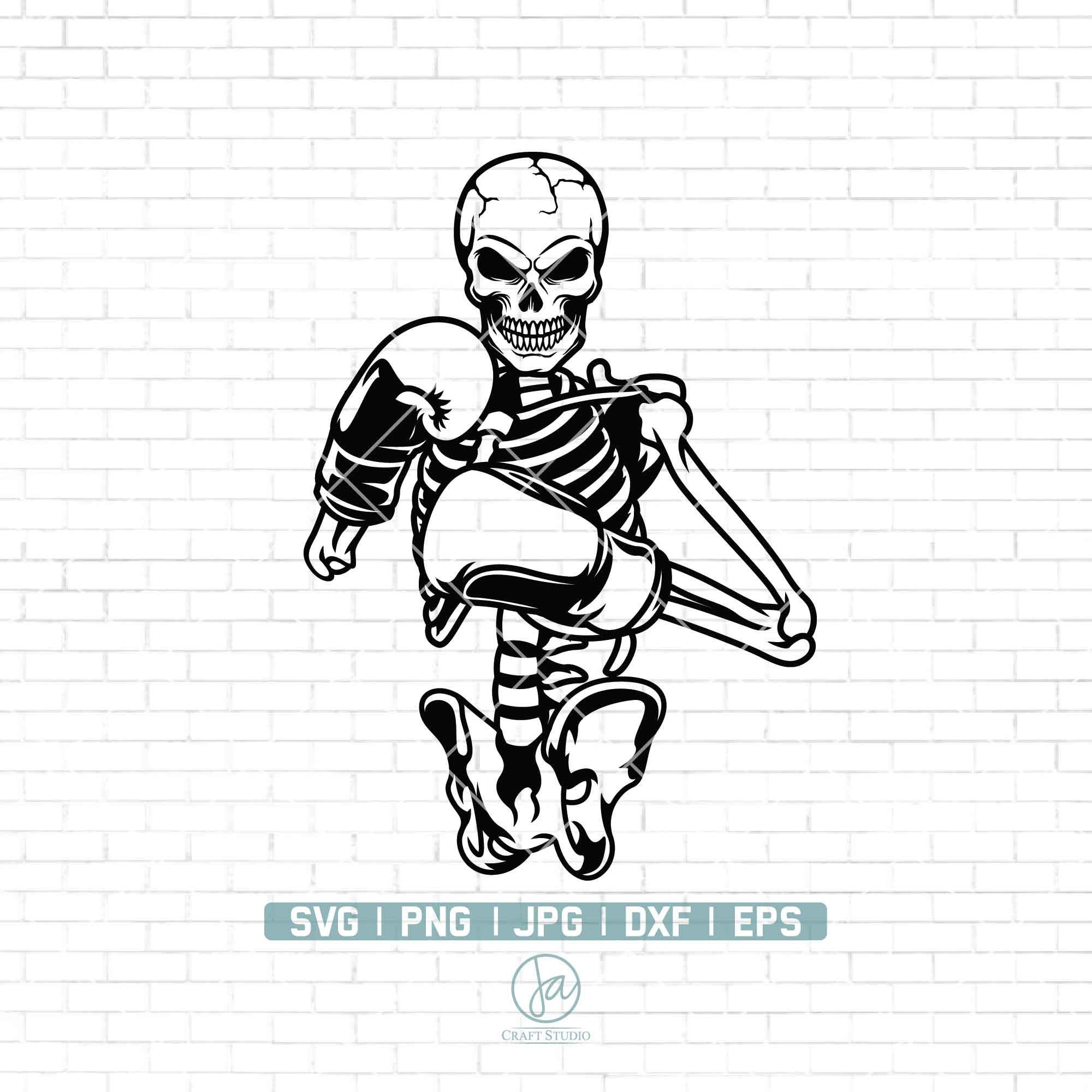 Boxing Skeleton SVG | Skull Boxer SVG | Sports Knockout Fighter Fight ...