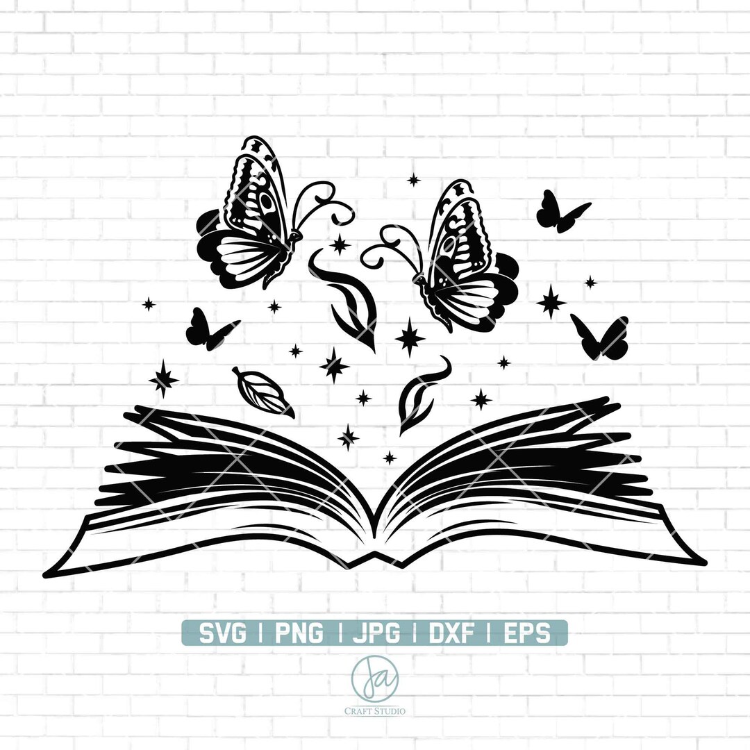 Books SVG | Butterfly Svg | Reading SVG | Book Lover SVG | Butterflies ...