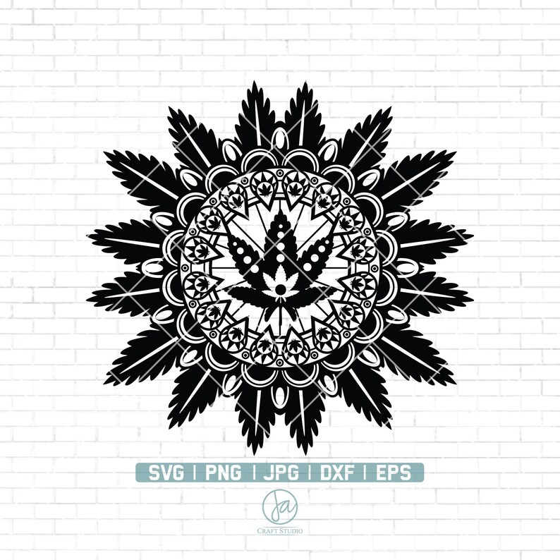 Weed Leaf Mandala Svg Mandala Cannabis Svg Mandala Weed - Etsy