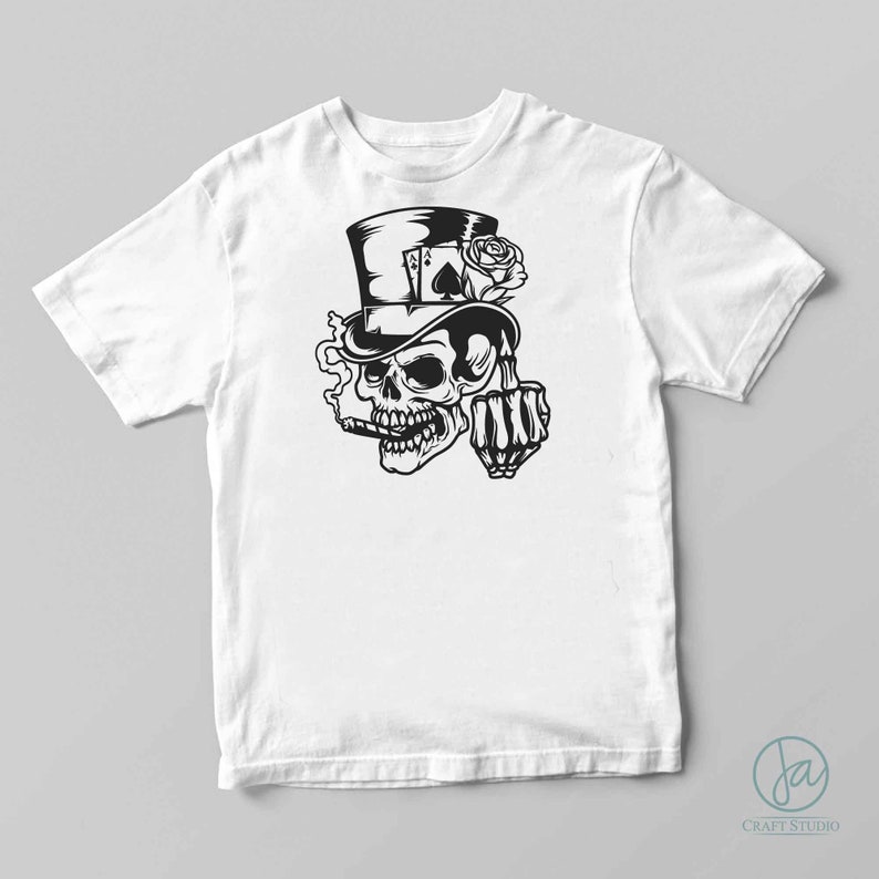 Skull Gambler Svg | Royal Flush Svg | Poker Svg | Playing Card Svg ...
