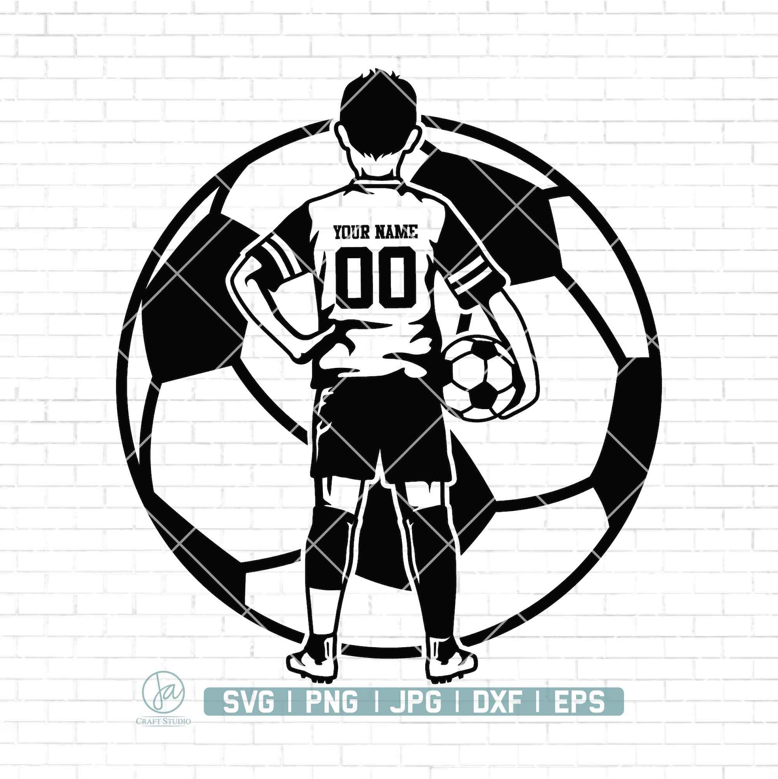 Soccer Kid Player Svg | Personalized Name Svg | Soccer Kid Svg | Soccer ...