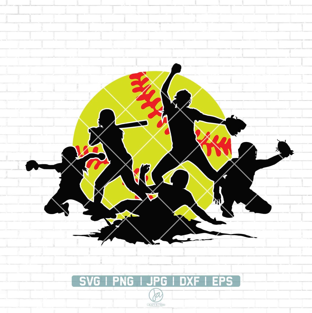 Girls Softball Svg, Softball Player Svg, Softball Team Svg, Softball ...