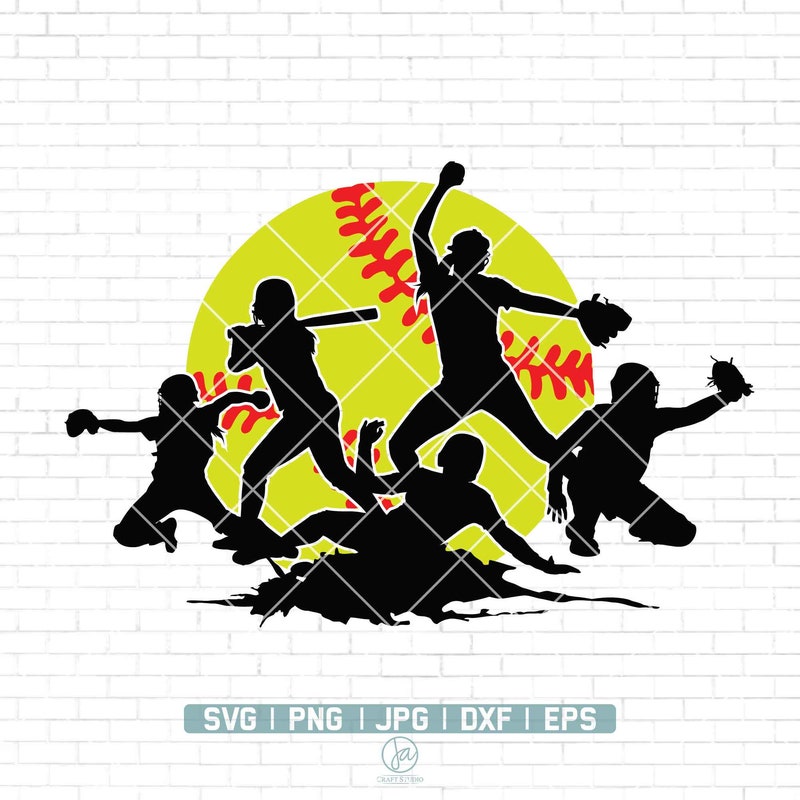 Girls Softball Art - Etsy