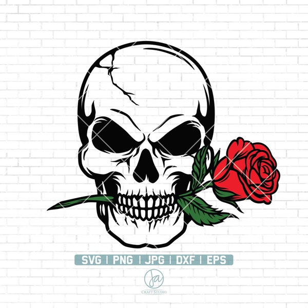 Skull Roses Svg - Etsy