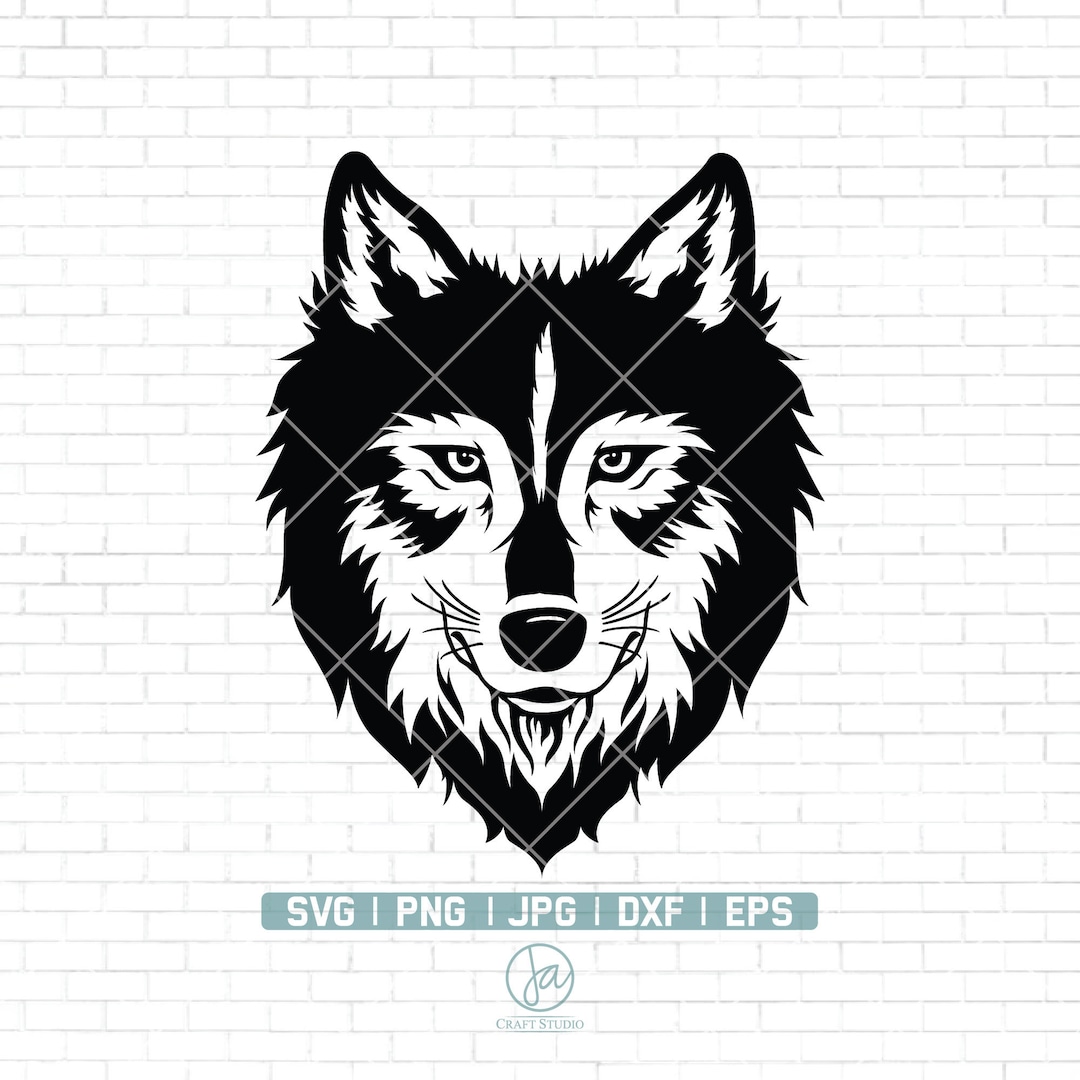 Wolf Face SVG File | Wolf Head Svg | Wolf Svg | Wolf Clipart | Mountain ...