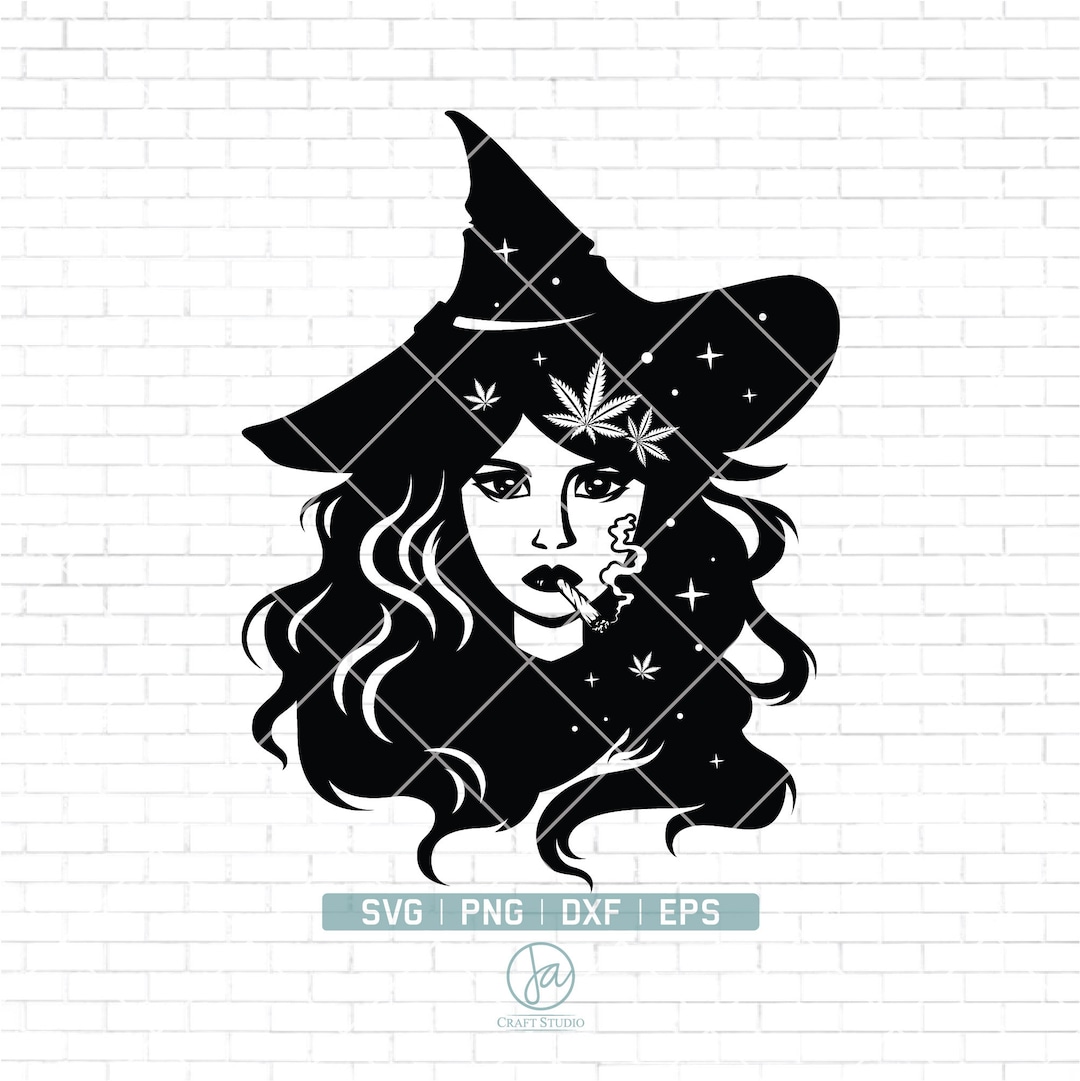 Witch Smoking Weed Svg | Witch Svg | Halloween Witch Svg | Smoking ...