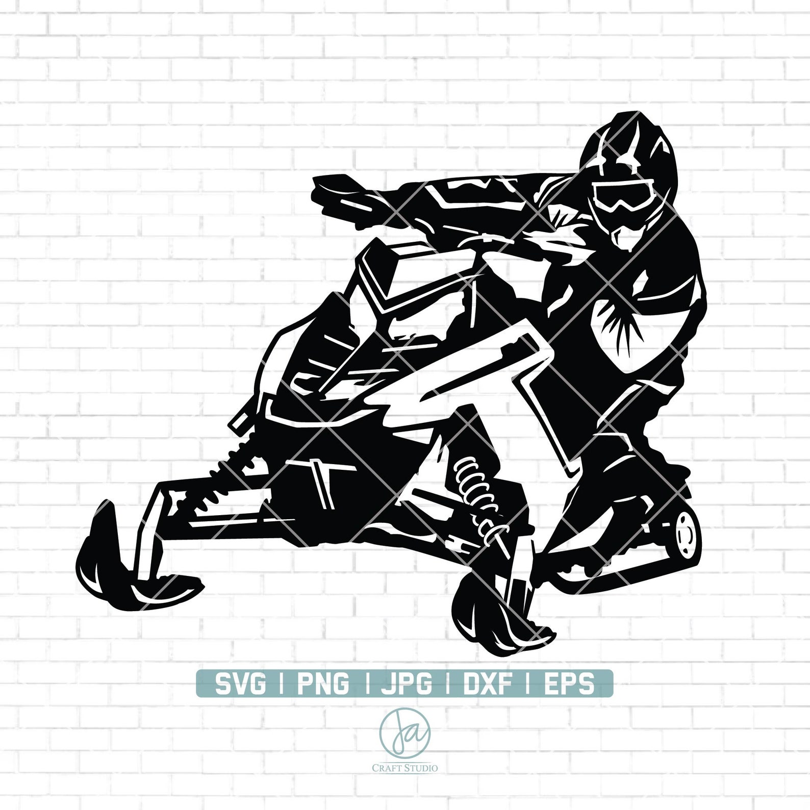 Snowmobile Rider SVG Winter SVG Snowmobiler Svg - Etsy