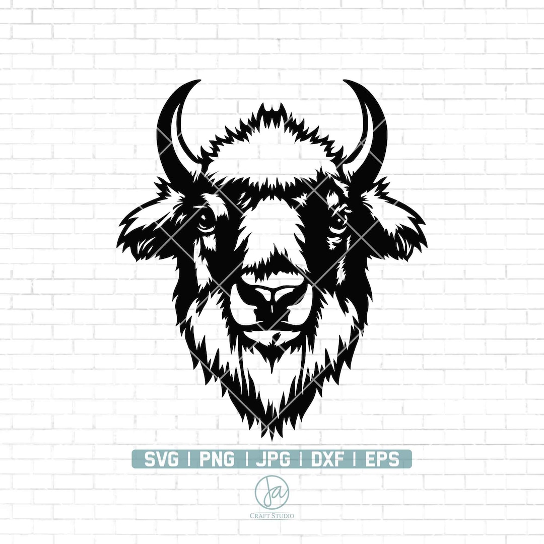 Buffalo Head Svg | Bison Buffalo Svg | Bison Head Svg | Buffalo Png ...