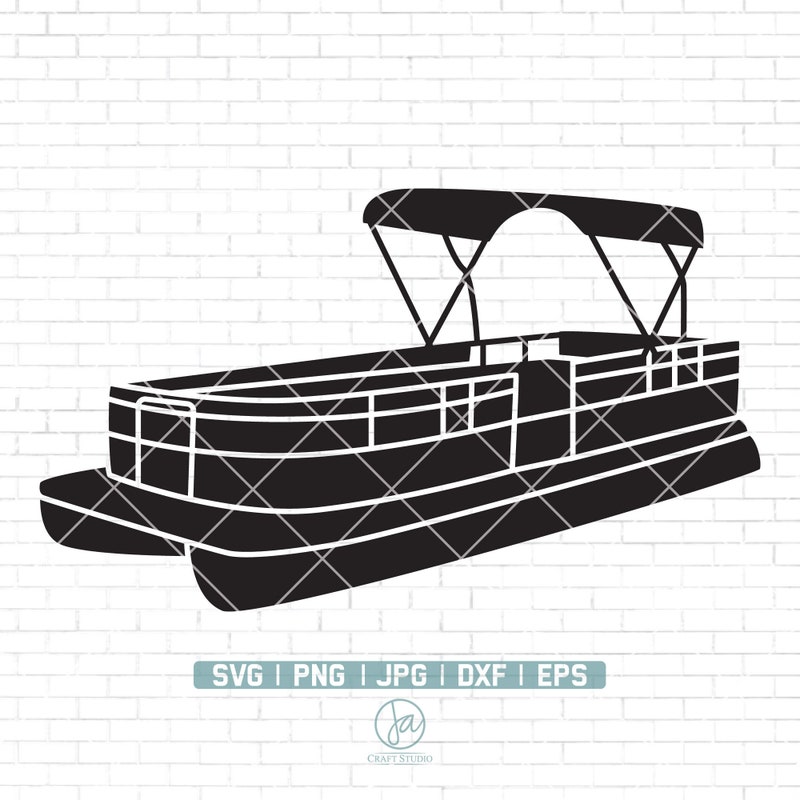 Pontoon Boat Svg - Etsy