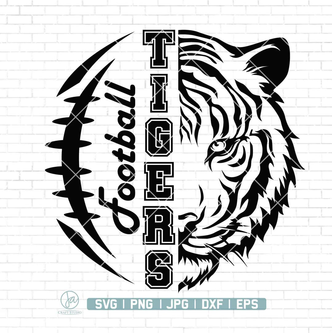 Tigers Football Svg Png, Tigers Svg, Tigers Mascot Svg, Tiger Svg Cut ...
