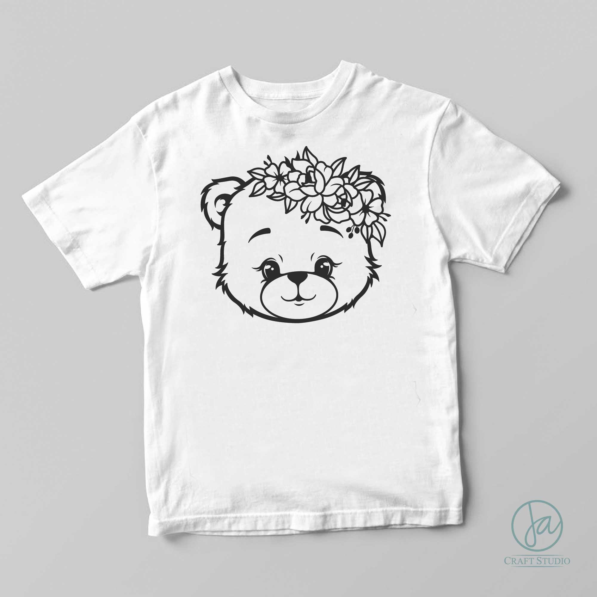 Oso Floral svg / Lindo Oso Svg / Animal Floral svg / Oso Bebé | Etsy México