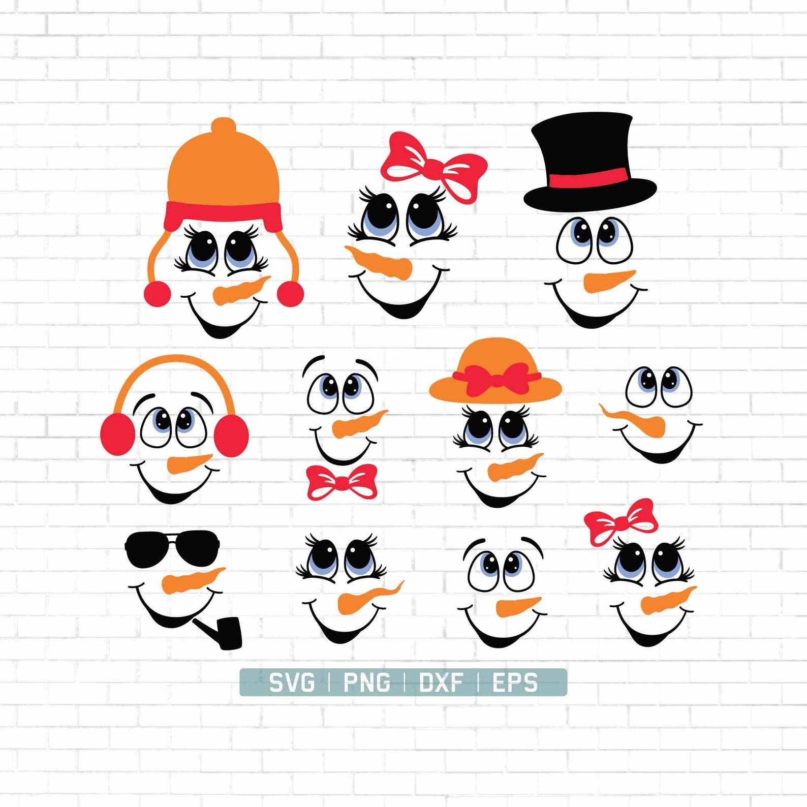 Snowman Face SVG | Snowman Svg Bundle | Snowman Svg | Christmas Svg ...