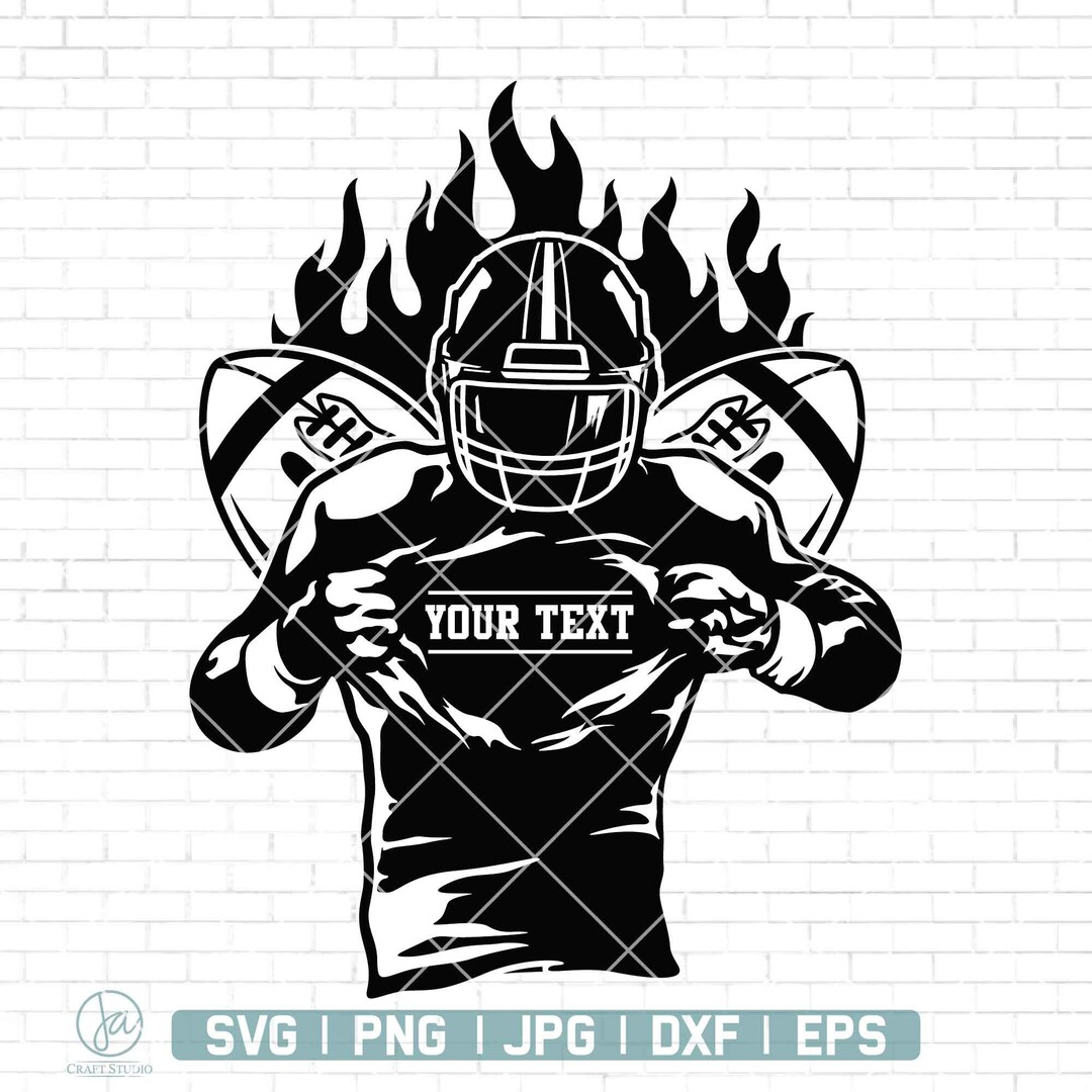 Football Player Svg | Football Season Svg | Football Name Svg ...