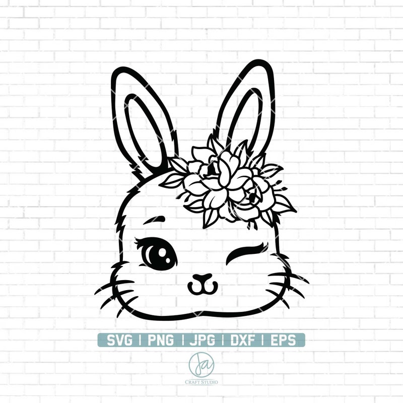 Cute Bunny Svg - Etsy